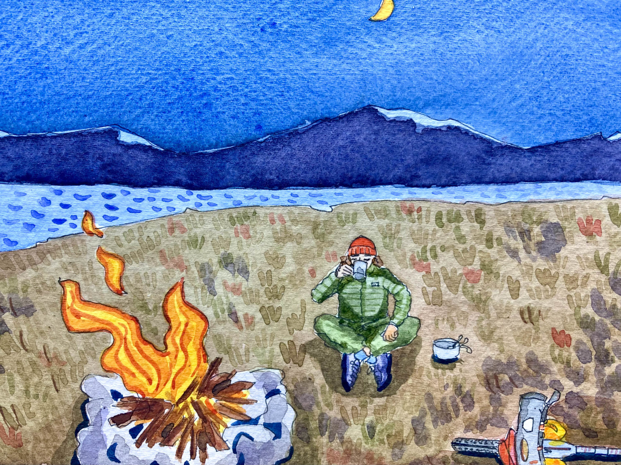 Rider's Lens: Isabel Del Real's Travel Watercolors - BIKEPACKING.com