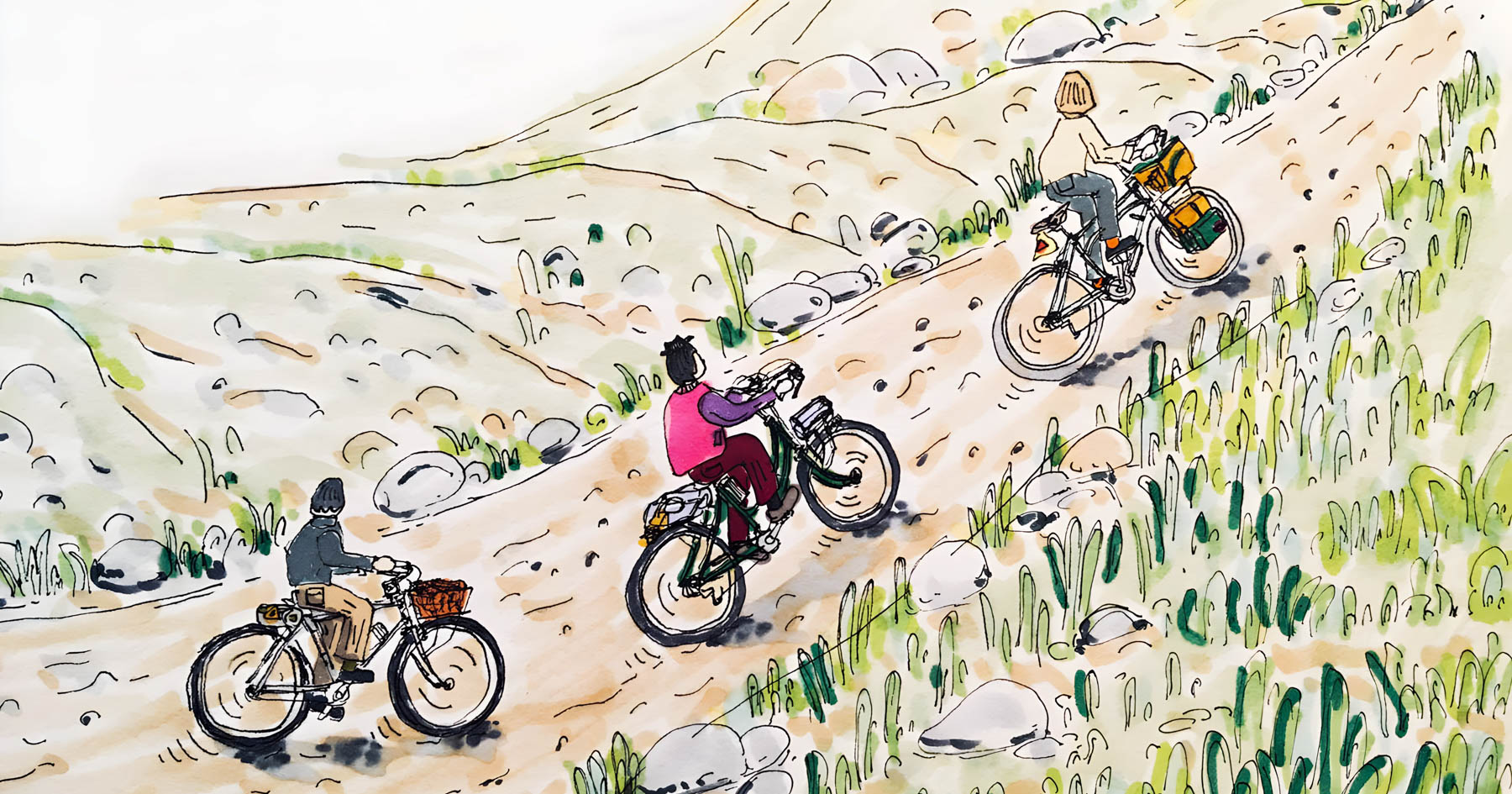 Rider's Lens: Watakashi Hayaka's Illustrations - BIKEPACKING.com