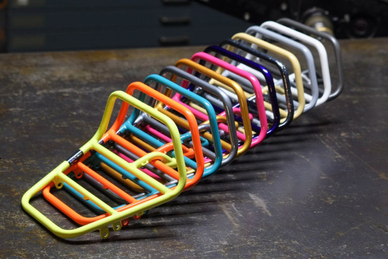 Colorful Gramm x Allygn Diamond Racks and Bags - BIKEPACKING.com