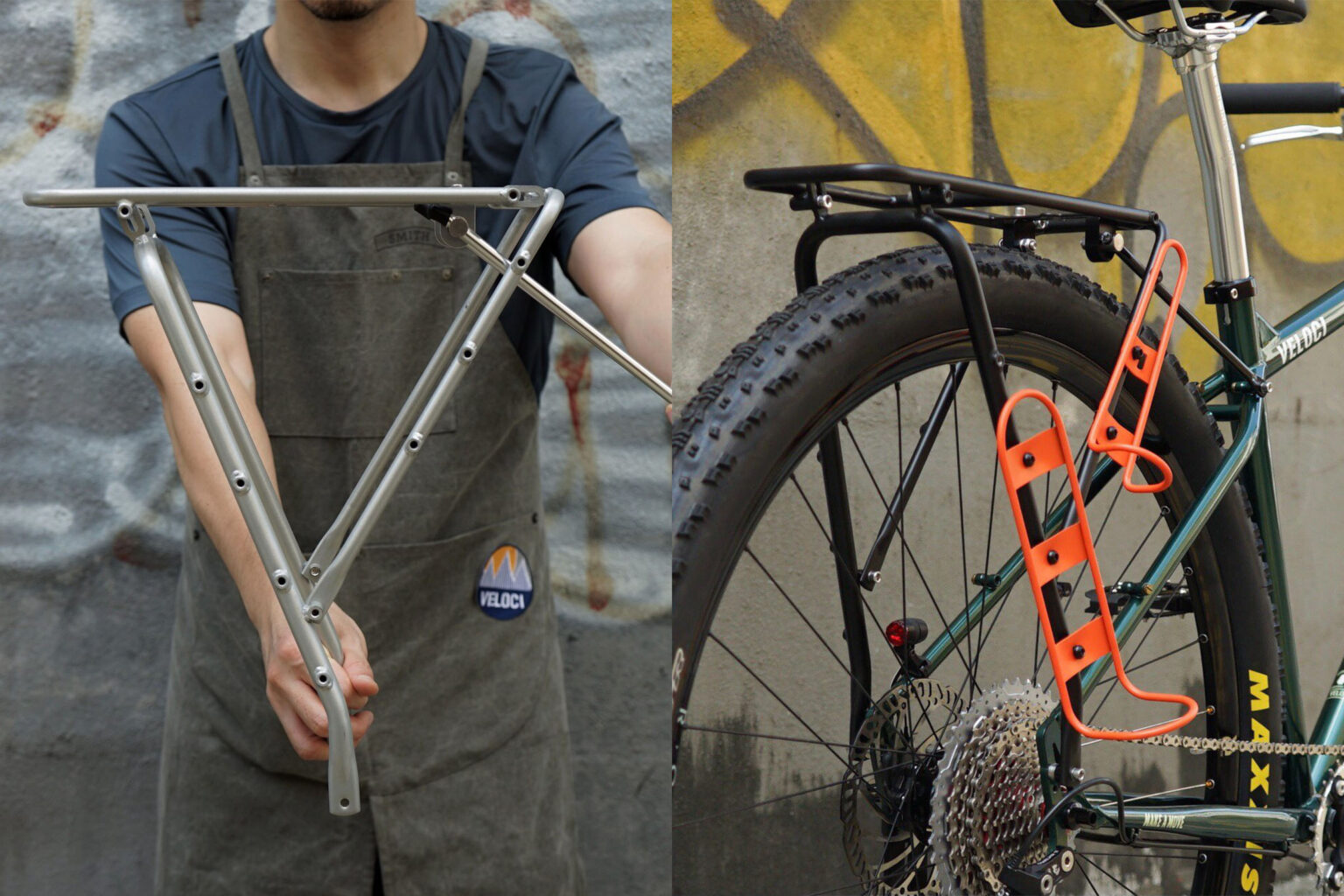The Veloci Cycles Rack Wednesday has 18 Threaded Bosses and Packs Flat ...