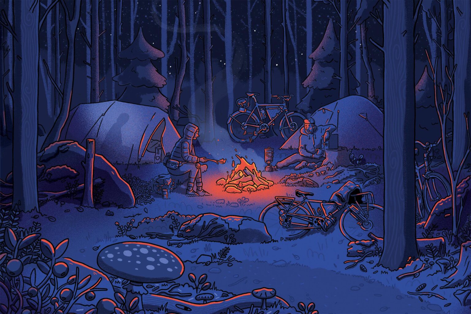 Rider's Lens: Karl Millett's Illustrations - BIKEPACKING.com