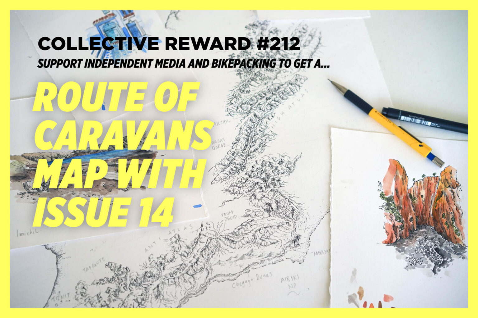 Route of Caravans Map by Alex Hotchin Giveaway - BIKEPACKING.com