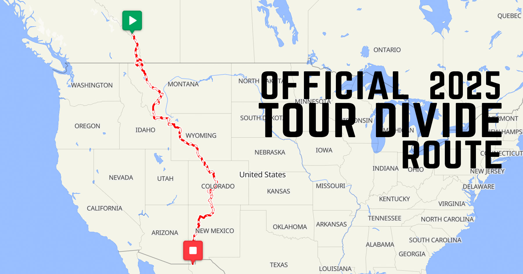 2025 Tour Divide Route - BIKEPACKING.com